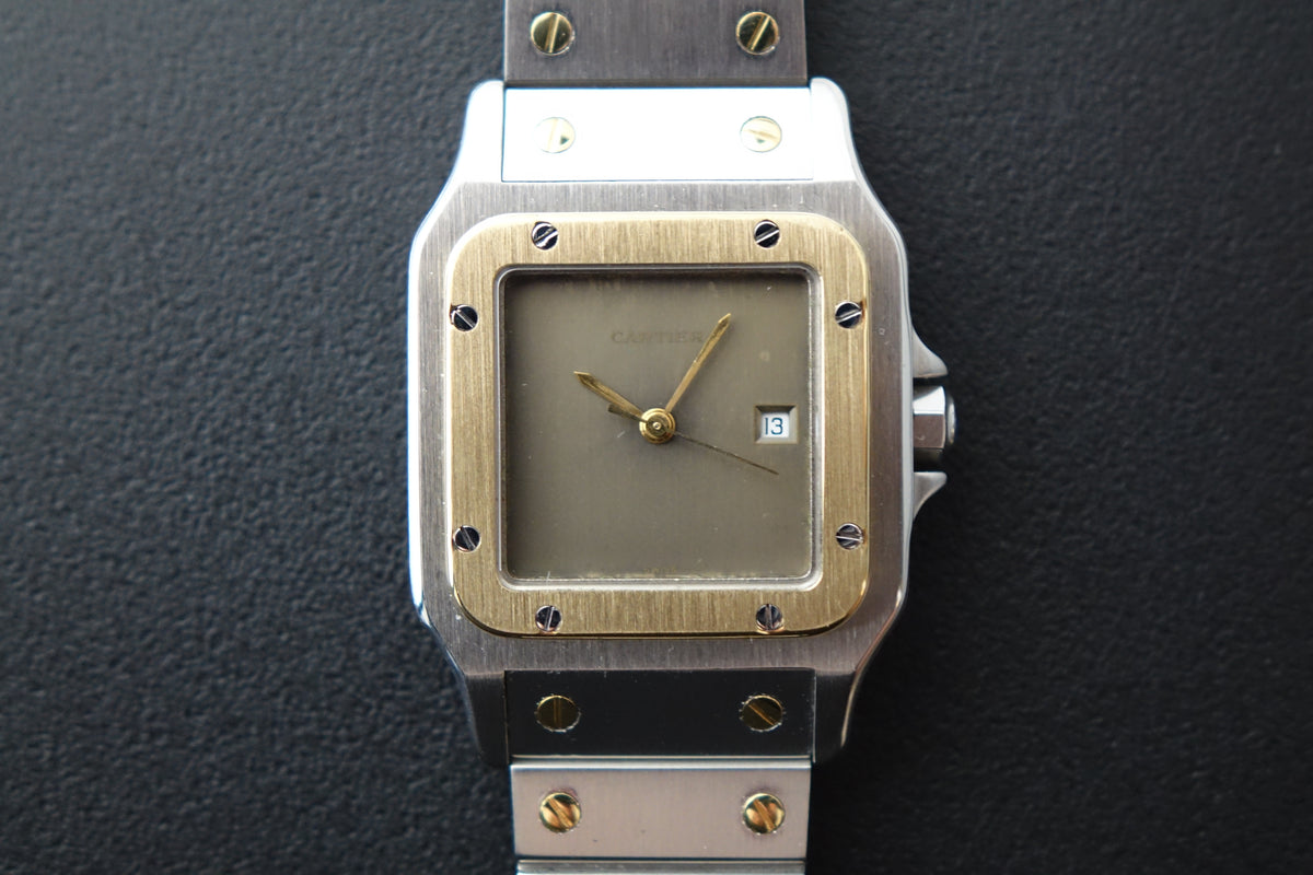 Cartier Santos Carree 2961 half gold ghost dial watch only – Wristime