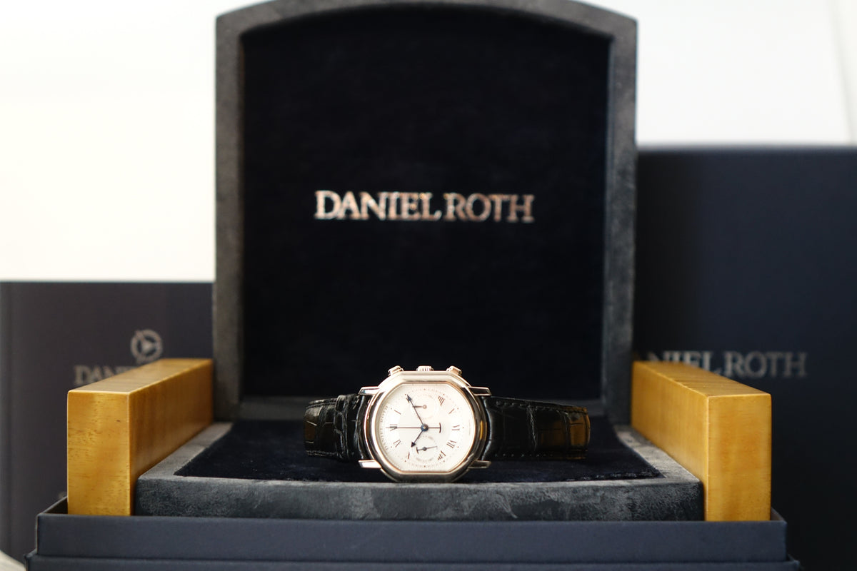 Daniel Roth Chronograph C447 18k white gold full set – Wristime